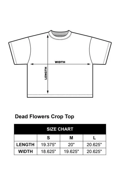 VARDAGEN Dead Flowers Crop Top