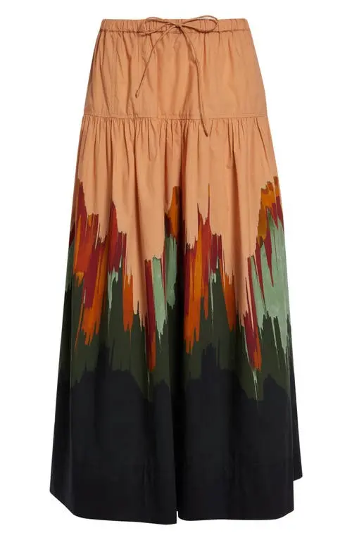 Ulla Johnson Theodora Tiered Cotton Maxi Skirt