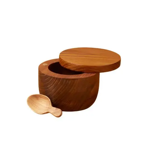 BE HOME Cellar With Spoon & Pivoting Lid - Teak