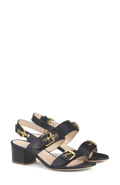 Agl Lala Straps Leather Sandals With Maxi Buckles