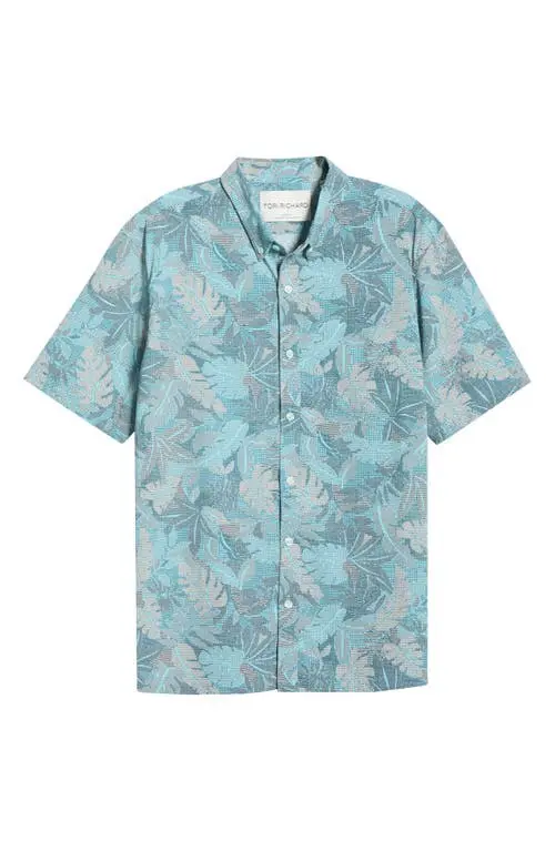 Tori Richard Aero Leaves Short Sleeve Button-down Shirt - Harbor