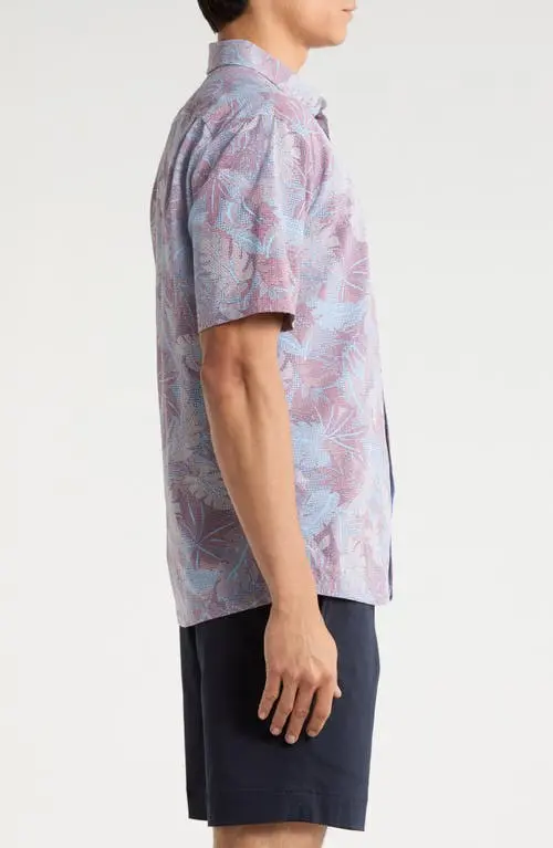 Tori Richard Aero Leaves Short Sleeve Button-down Shirt - Port