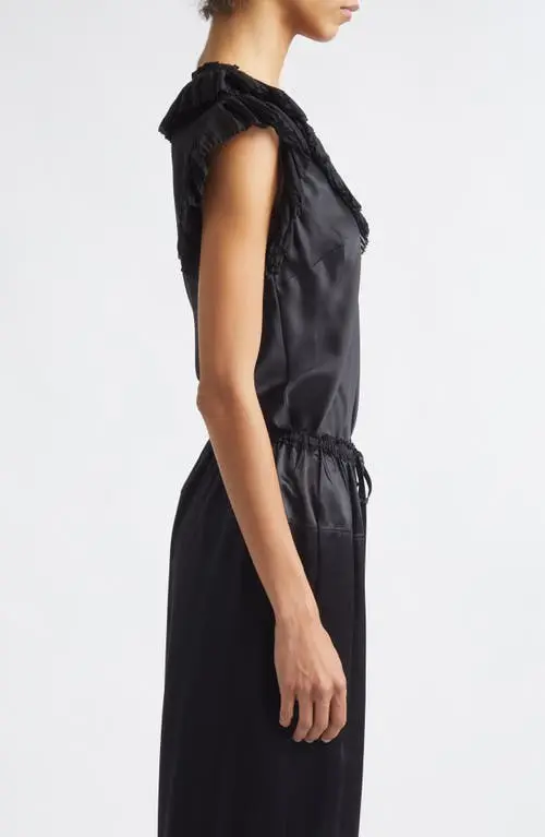 Ulla Johnson Ilyana Silk Sheer Ruffle Trim Top