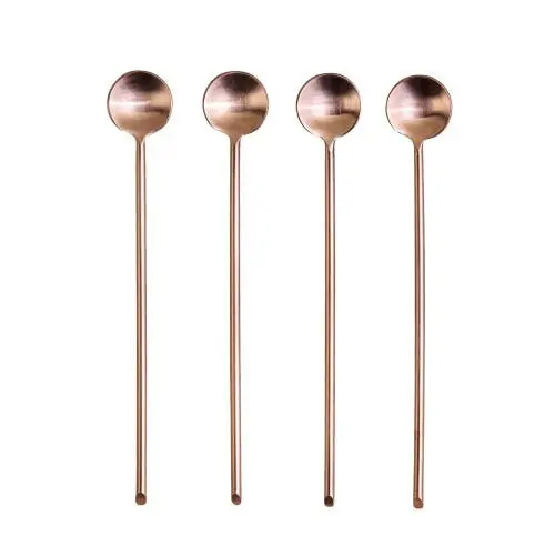 BE HOME Thin Rose Long Spoonset Of 4 - Gold