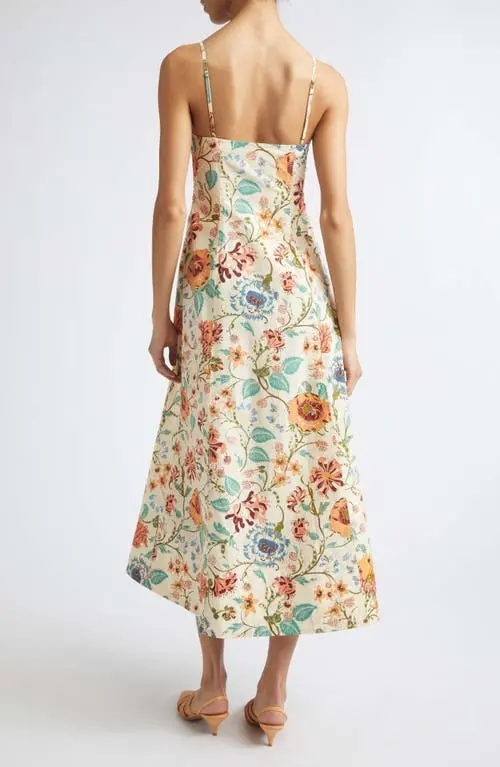 Ulla Johnson Fiora Floral Cotton Dress - Abalone