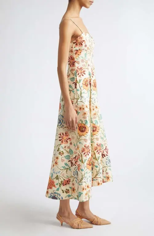 Ulla Johnson Fiora Floral Cotton Dress - Abalone