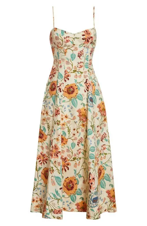 Ulla Johnson Fiora Floral Cotton Dress - Abalone