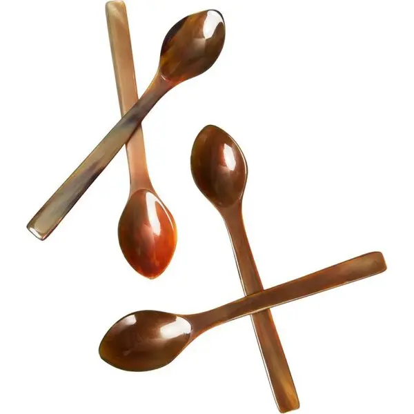 BE HOME Horn Spoonsset Of 4 - Brown