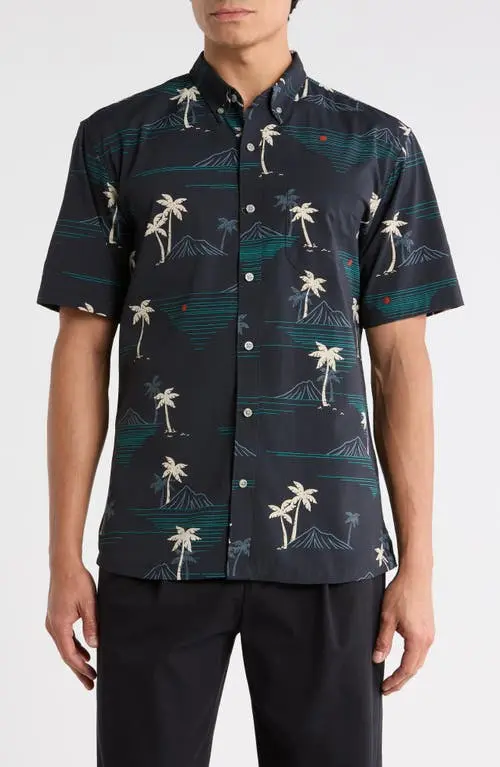 Tori Richard Oasis Short Sleeve Button-down Shirt - Black