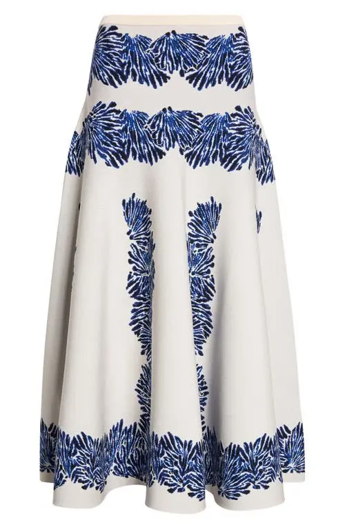 Ulla Johnson Alessia Jacquard Midi Skirt - Ocean