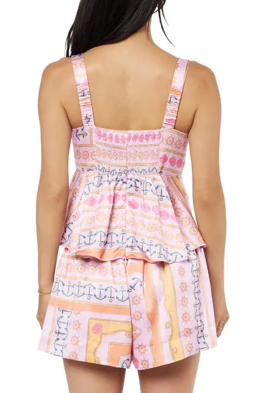CIEBON Adela Nautical Print Sleeveless Top