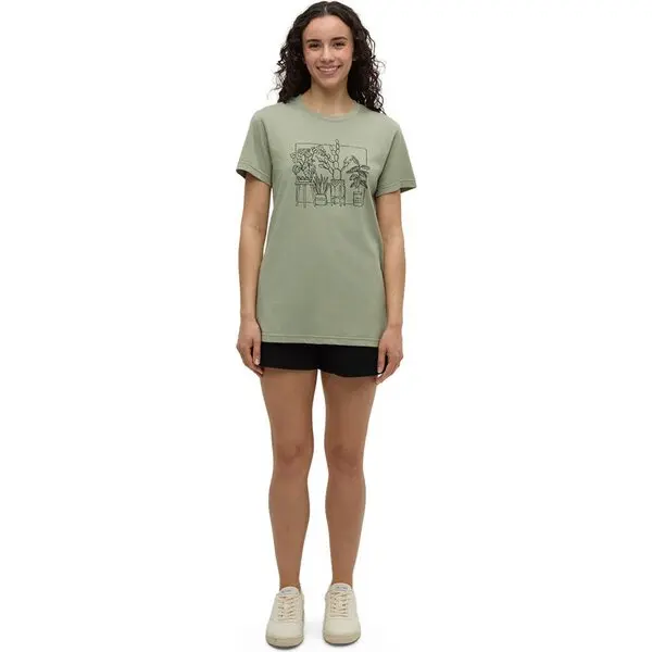 TENTREE Plant Graphic T-shirt - Light Moss/meteorite Black