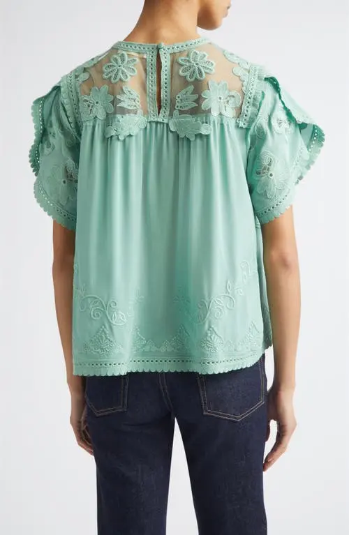 Ulla Johnson Alma Illusion Silk Top