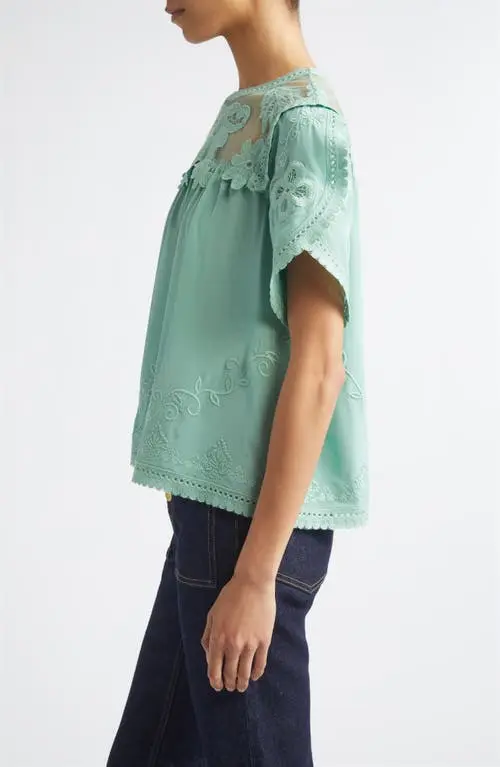 Ulla Johnson Alma Illusion Silk Top
