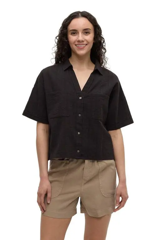 TENTREE Ashwood Textured Shirt - Meteorite Black
