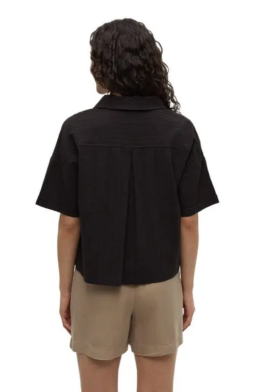 TENTREE Ashwood Textured Shirt - Meteorite Black