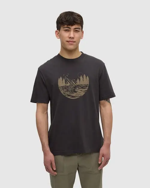 TENTREE Regenerative Lake Life Portal T-shirt - Graphite/clay
