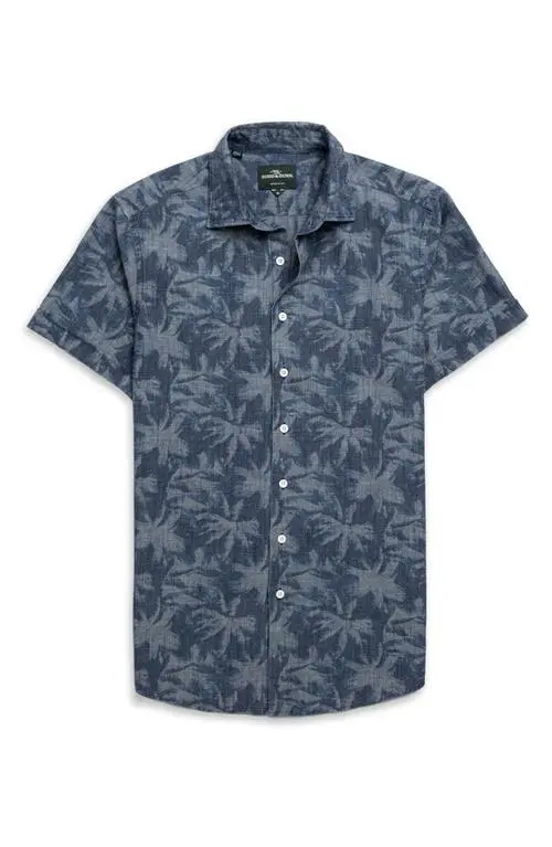 Rodd & Gunn Arthurs Pass Palm Print Short Sleeve Button-up Shirt