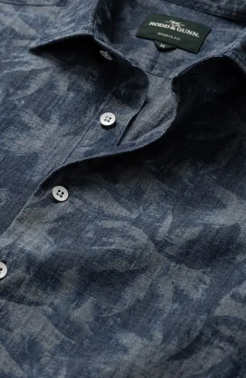 Rodd & Gunn Arthurs Pass Palm Print Short Sleeve Button-up Shirt