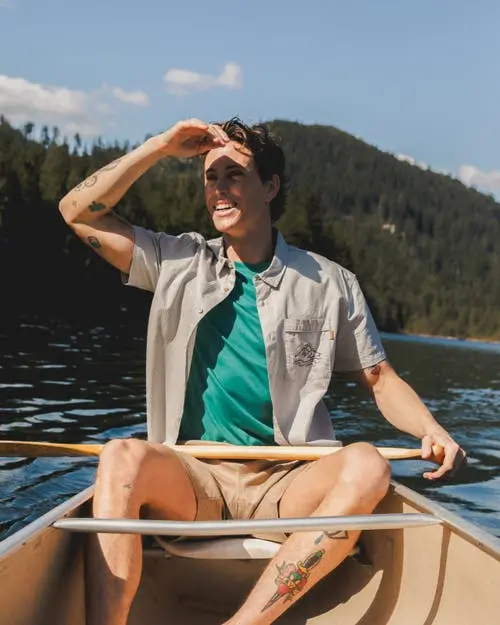 TENTREE Hopkins Shirt - Sand Stone/graphite