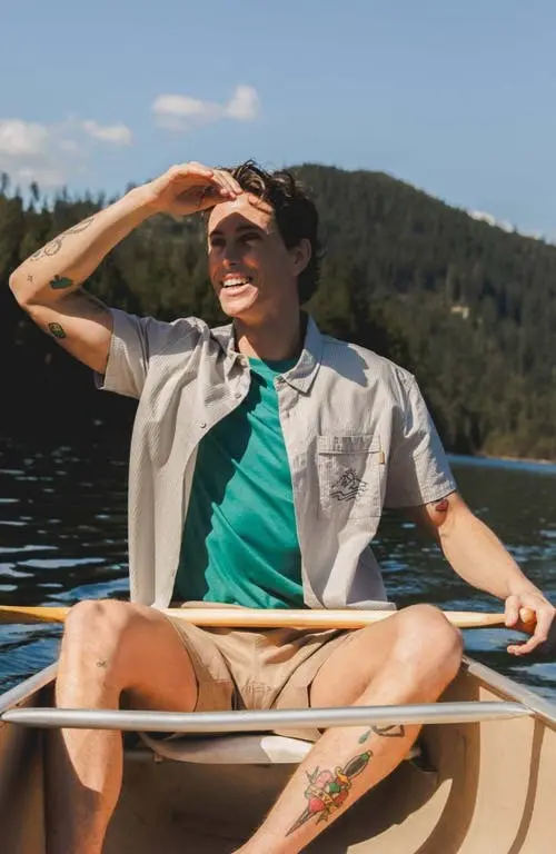 TENTREE Hopkins Shirt - Sand Stone/graphite
