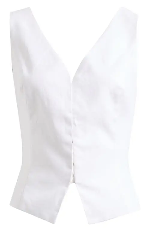REFORMATION Indie Linen Sweetheart Neck Top
