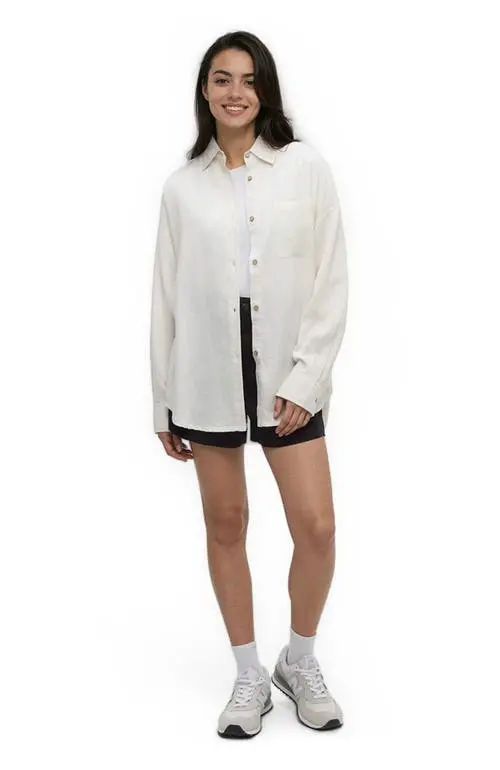 TENTREE West End Oversized Hemp And Tencel Shirt - Undyed