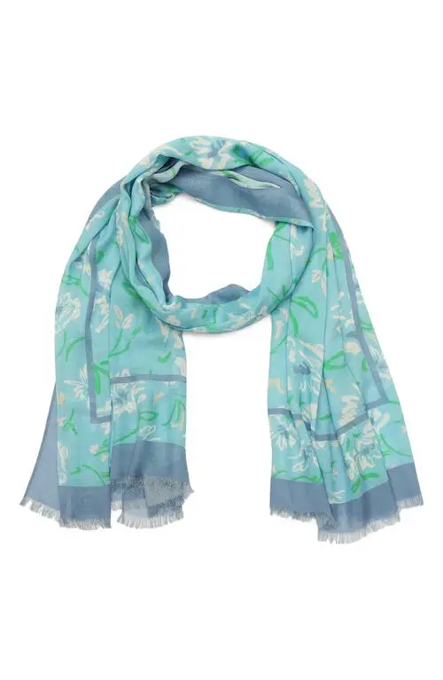 Kate Spade New York Lively Garden Oblong Scarf - Pristine Pool