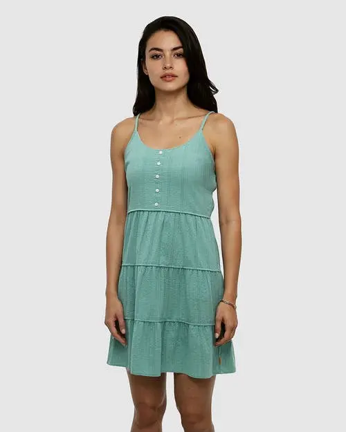 TENTREE Fairweather Dress - Turquoise Sky