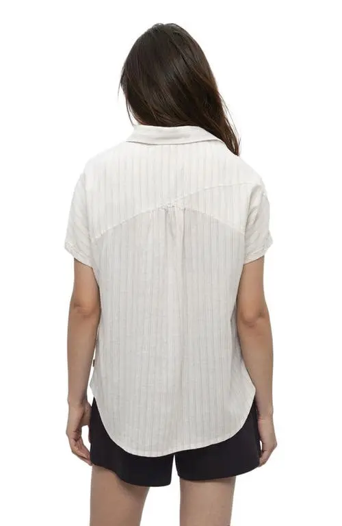TENTREE Magnolia Shirt - Undyed/double Stripe