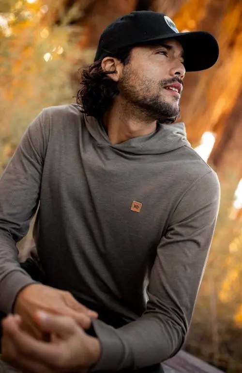 TENTREE Hooded Long Sleeve Top - Timber Heather