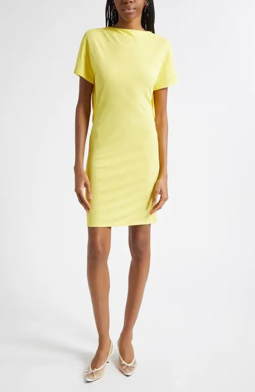 Jacquemus La Robe Mistral Plunge Back Jersey Minidress - Yellow
