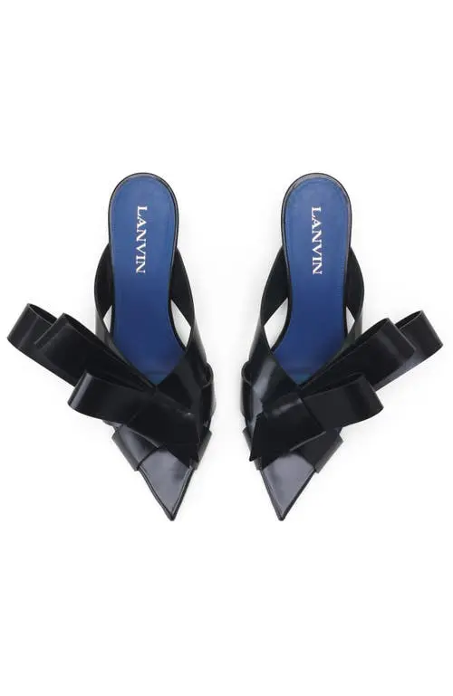LANVIN Cadeau Leather Mules With Heel