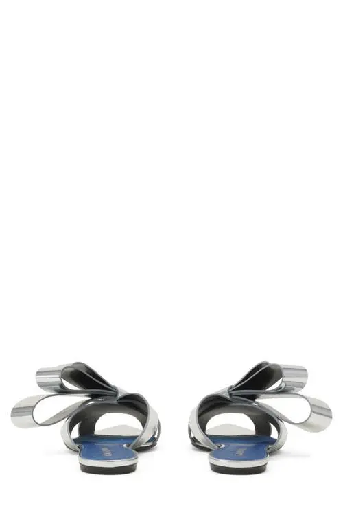 LANVIN Cadeau Mule Flats In Metallic Leather