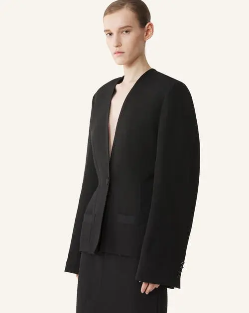 LANVIN Silk And Viscose Open-back Jacket