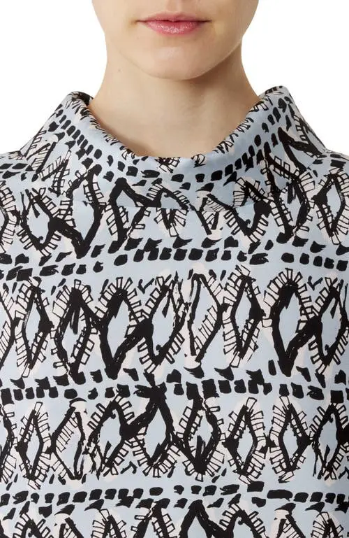 LANVIN High-neck Printed Silk Top