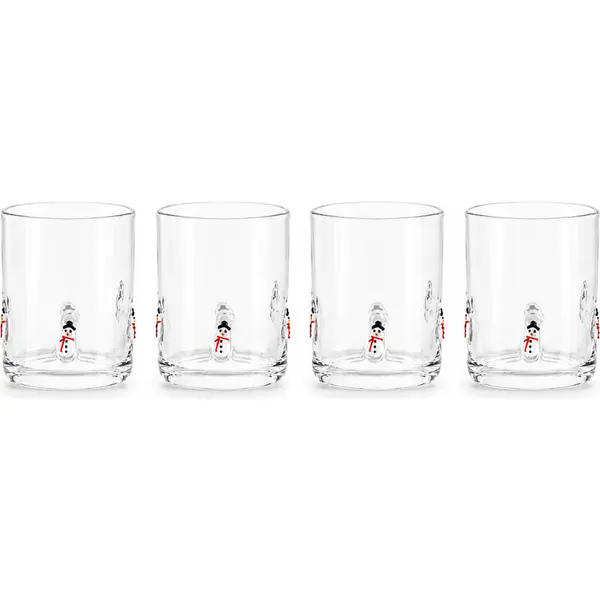 JEANNE FITZ Snowman Icon Glass