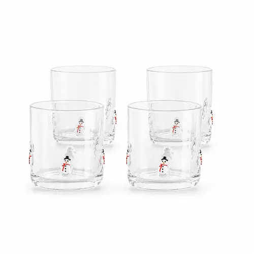 JEANNE FITZ Snowman Icon Glass