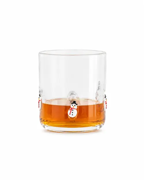 JEANNE FITZ Snowman Icon Glass