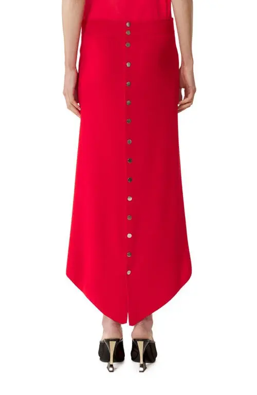 LANVIN Buttoned Long Skirt In Merino Wool