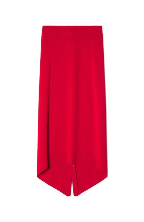 LANVIN Merino Wool Buttoned Long Skirt
