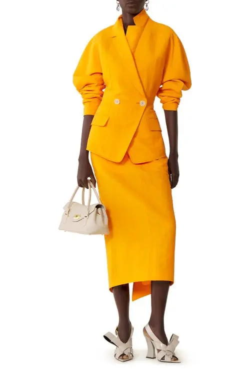 LANVIN Paper And Viscose Open-back Jacket - Mandarin