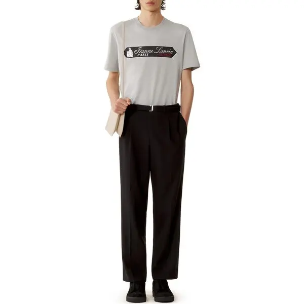 LANVIN Printed Signature Label T-shirt - Grey