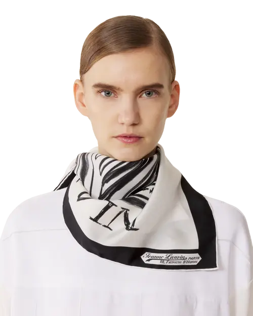 LANVIN Mother & Daughter Printed Silk Scarf