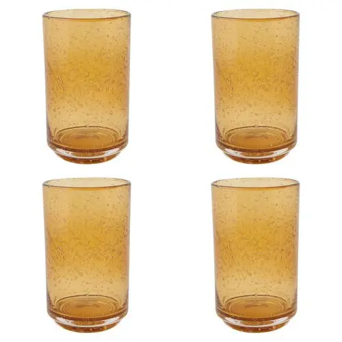 DANICA BRANDS Bubbled Tumblerset Of 4 - Amber