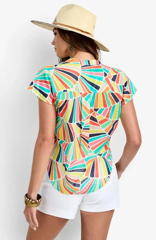 Trina Turk Printed Cotton Voile Blouse