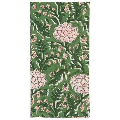 DANICA BRANDS Peony Block Print Napkinset Of 12