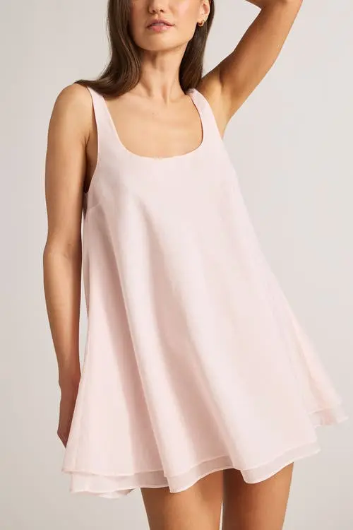 NEGATIVE UNDERWEAR Gauzy Island Swing Dress - Shell