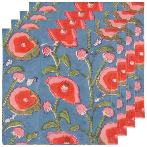 DANICA BRANDS Poppy Print Napkinset Of 12