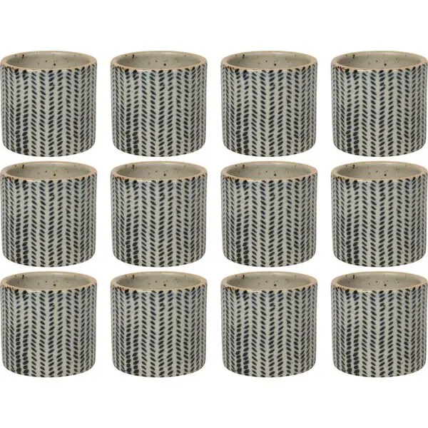 DANICA BRANDS Element Napkin Ringset Of 12 - Houndstooth
